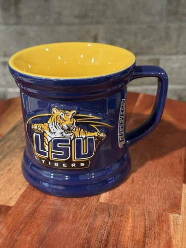 LSU TIGERS Coffee Mug Cup NCAA PURPLE and Gold Football COFFEE MUG | eBay
