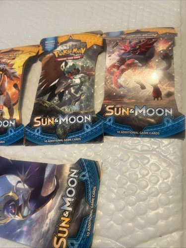 5x Pokemon Sun & Moon Sleeved Blister Art Booster 5 packs New Wear | eBay