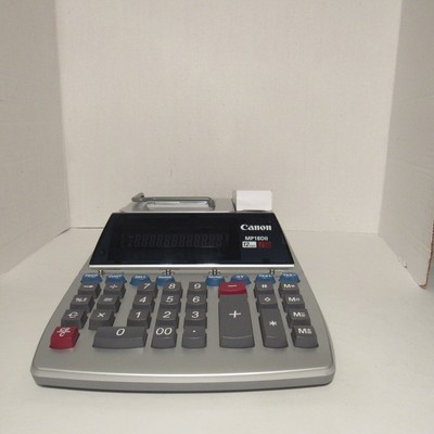 CANON MP18DII 12 Digits 2-Color Print, Silver Calculator Adding Machine ...