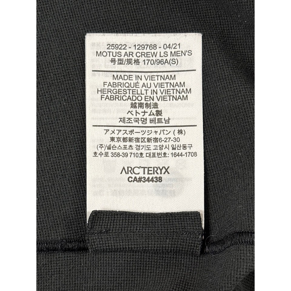 Arcteryx Cormac Crew Neck Shirt Mens Small Black Long Sleeve EUC | eBay