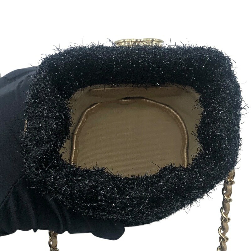 AUTH CHANEL CHAIN SHOULDER BAG BLACK GD HARDWARE TWEED WOMEN'S COCO ...