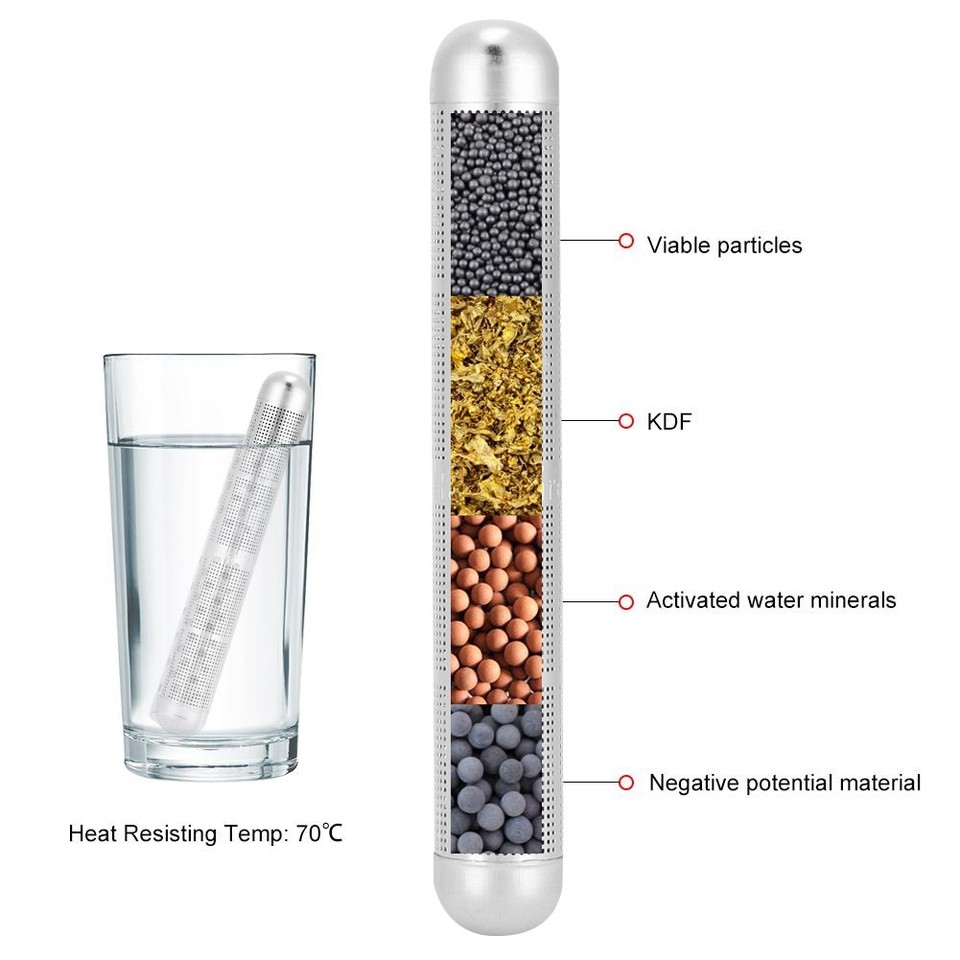 Stainless Steel Hydrogen Alkaline Water Stick PH Alkalizer Ionizer ...