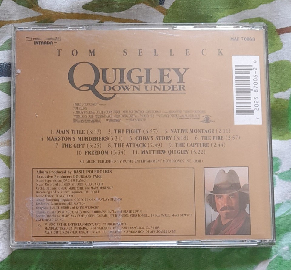 QUIGLEY DOWN UNDER - SOUNDTRACK / SCORE (CD-1990) BASIL POLEDOURIS | eBay