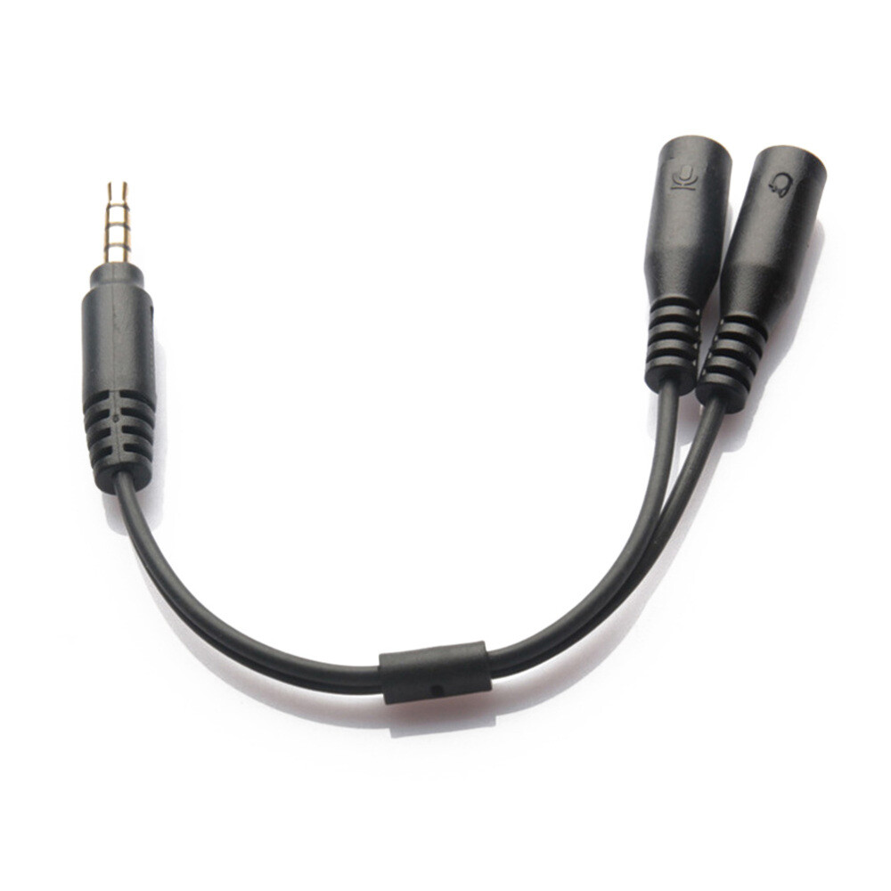 Headset Adapter Microphone Plugs Jack Splitter Audio Part | eBay