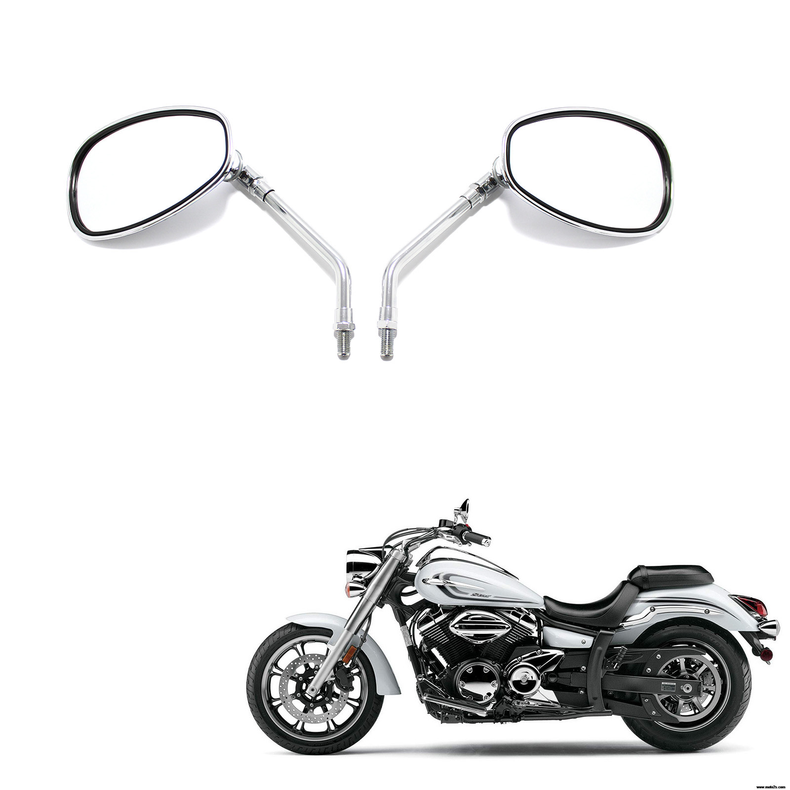 10MM Motorcycle Rearview Side Mirrors For Honda Shadow Aero 750 / ACE ...