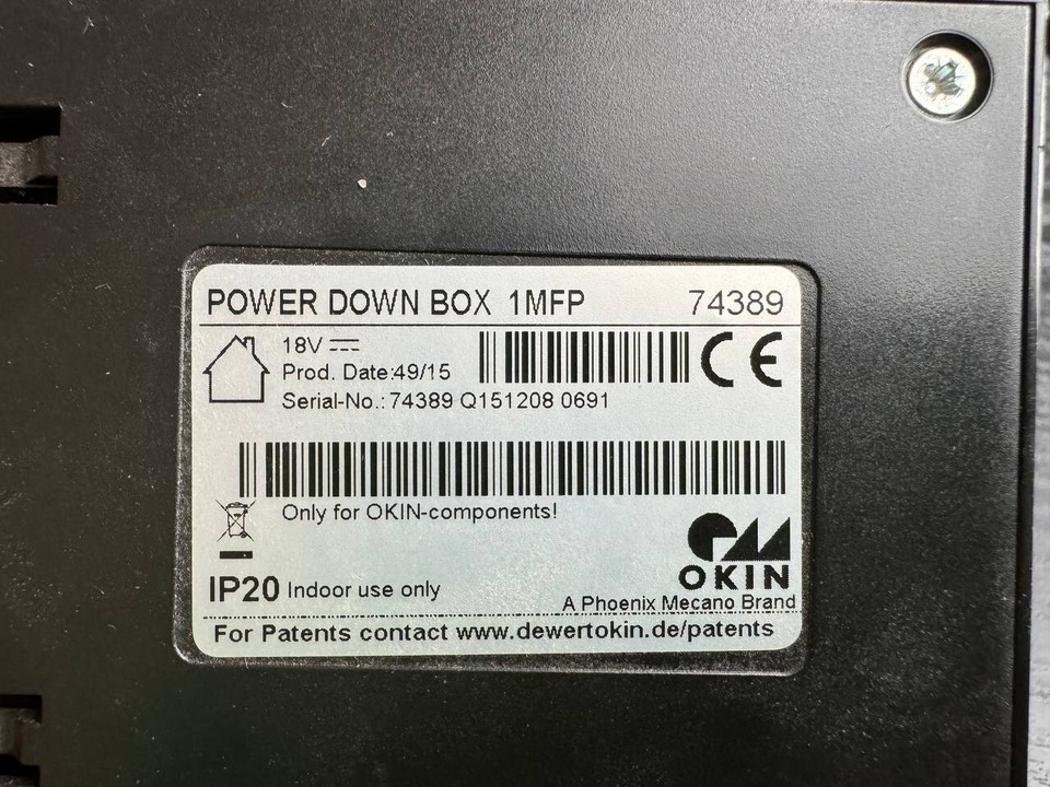 Serta OKIN POWER DOWN BOX 1MFP 74389 Adjustable Bed with 9v Battery ...