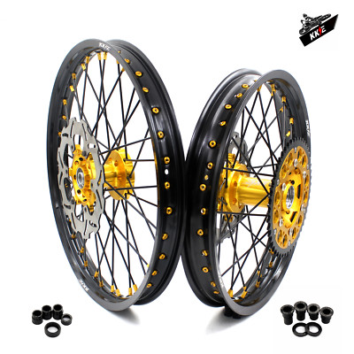 KKE 21/19inch MX Rims Wheels Fit SUZUKI RM125 RM250 1996-2000 Gold ...