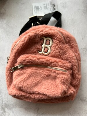 MLB Pink Faux Fur Mini Backpack | eBay