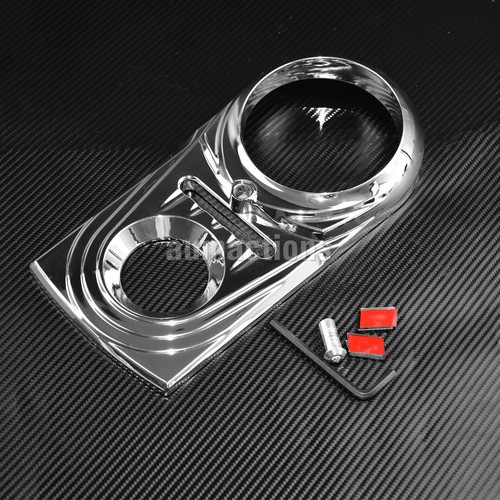 Chrome Dash Panel Insert Cover Fit For Harley Softail Dyna FXDWG FXSTC ...