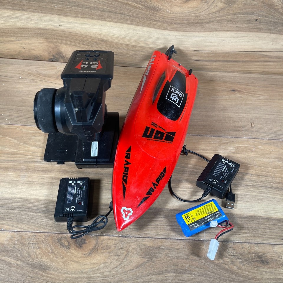 UDIRC Rapid RTR RC Electric Boat Red High Speed 2.4GHz Brushed with ...