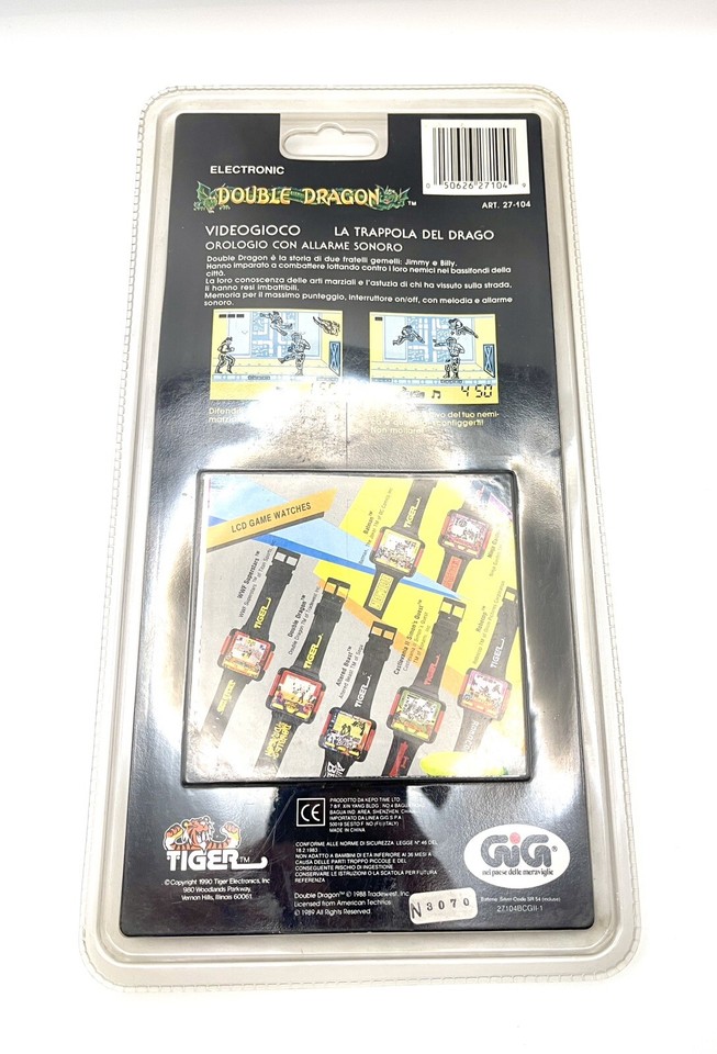 Double Dragon Nintendo Gig Tiger Watch LCD Watch Handheld Sealed Mint ...