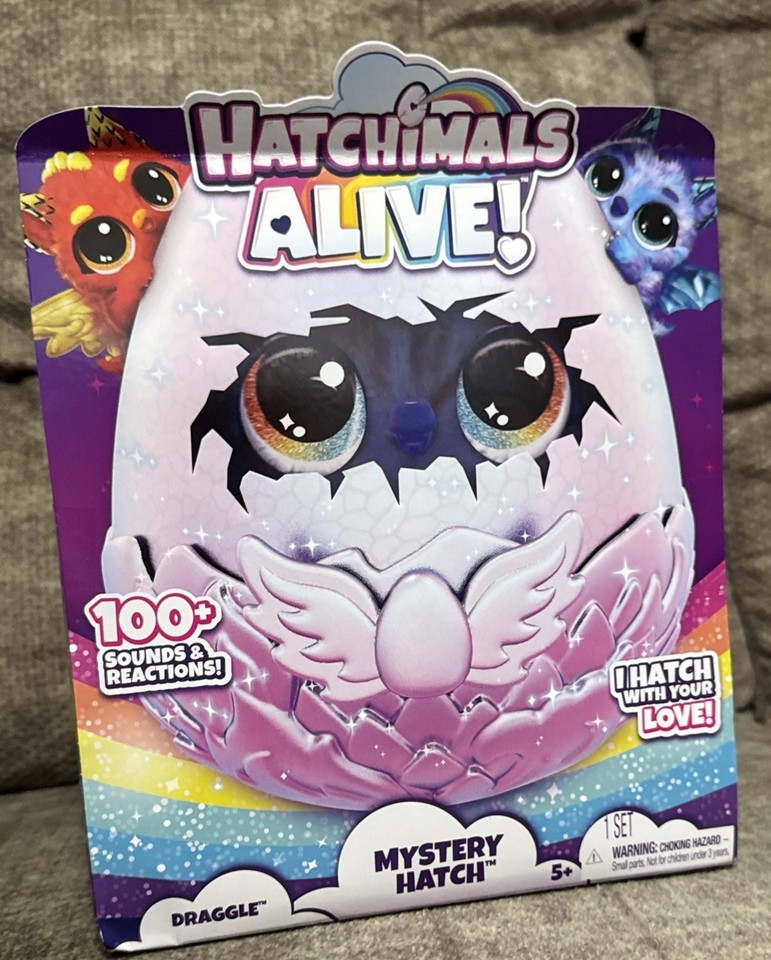Hatchimals Alive Mystery Hatch Interactive Draggle with Mist, Lights ...