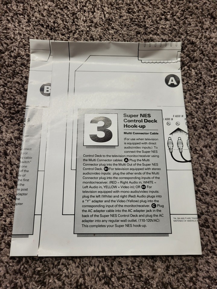 Super Nintendo SNES Box ONLY With Styrofoam And 1 Cord. No Console ...