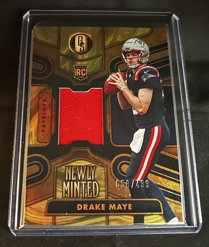 2024 DRAKE MAYE 🏈 Newly Minted Patch /499 Patriots RC - Panini Gold ...