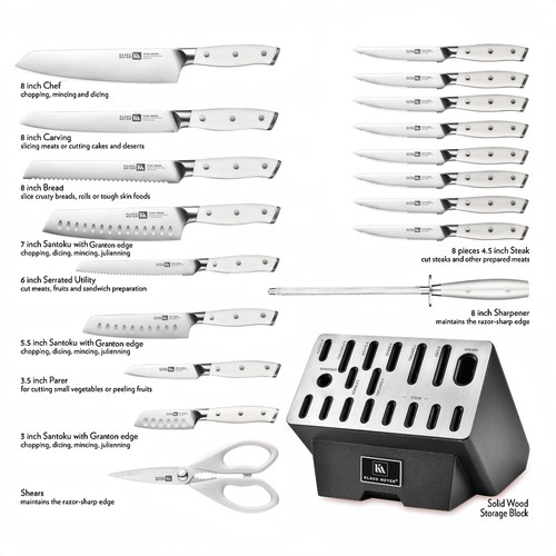 Stahl 19 Piece High Carbon Exclusive German Steel Knife Block Set ...