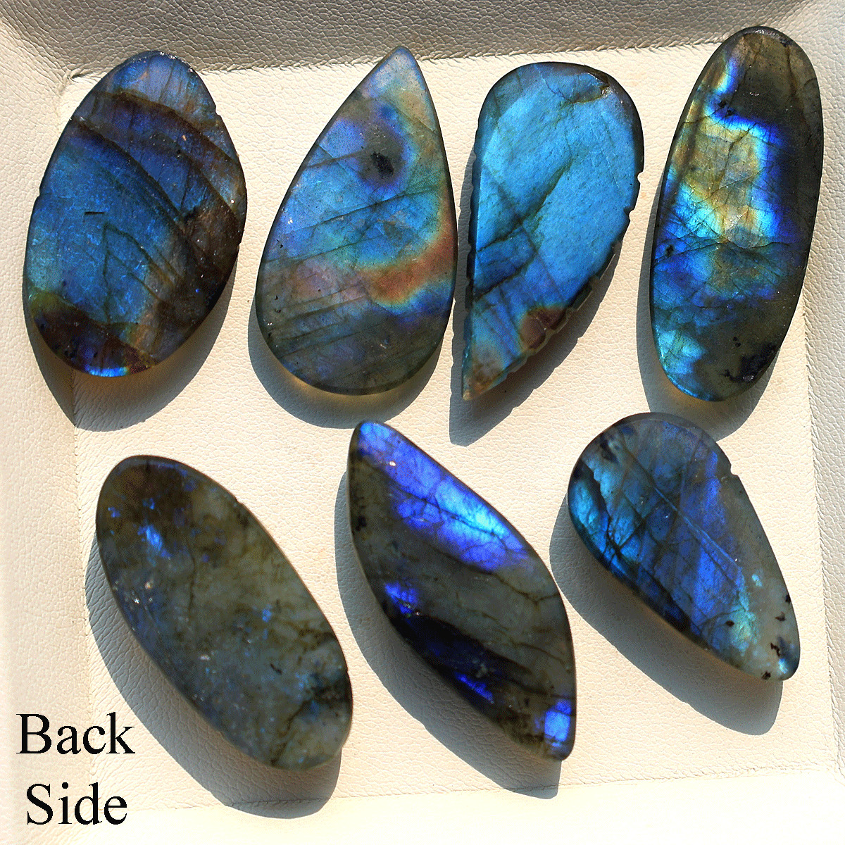 7 Pcs Natural Blue Flash Labradorite Hi-Grade Hand Craved Crystal ...
