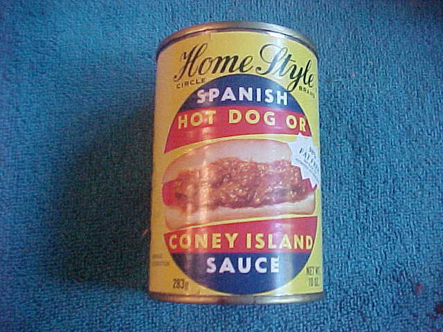 Vintage Home Style Circle Brand Coney Island Sauce Or Spanish Hot Dog vintage-home-style-circle-brand-coney-island-sauce-or-spanish-hot-dog