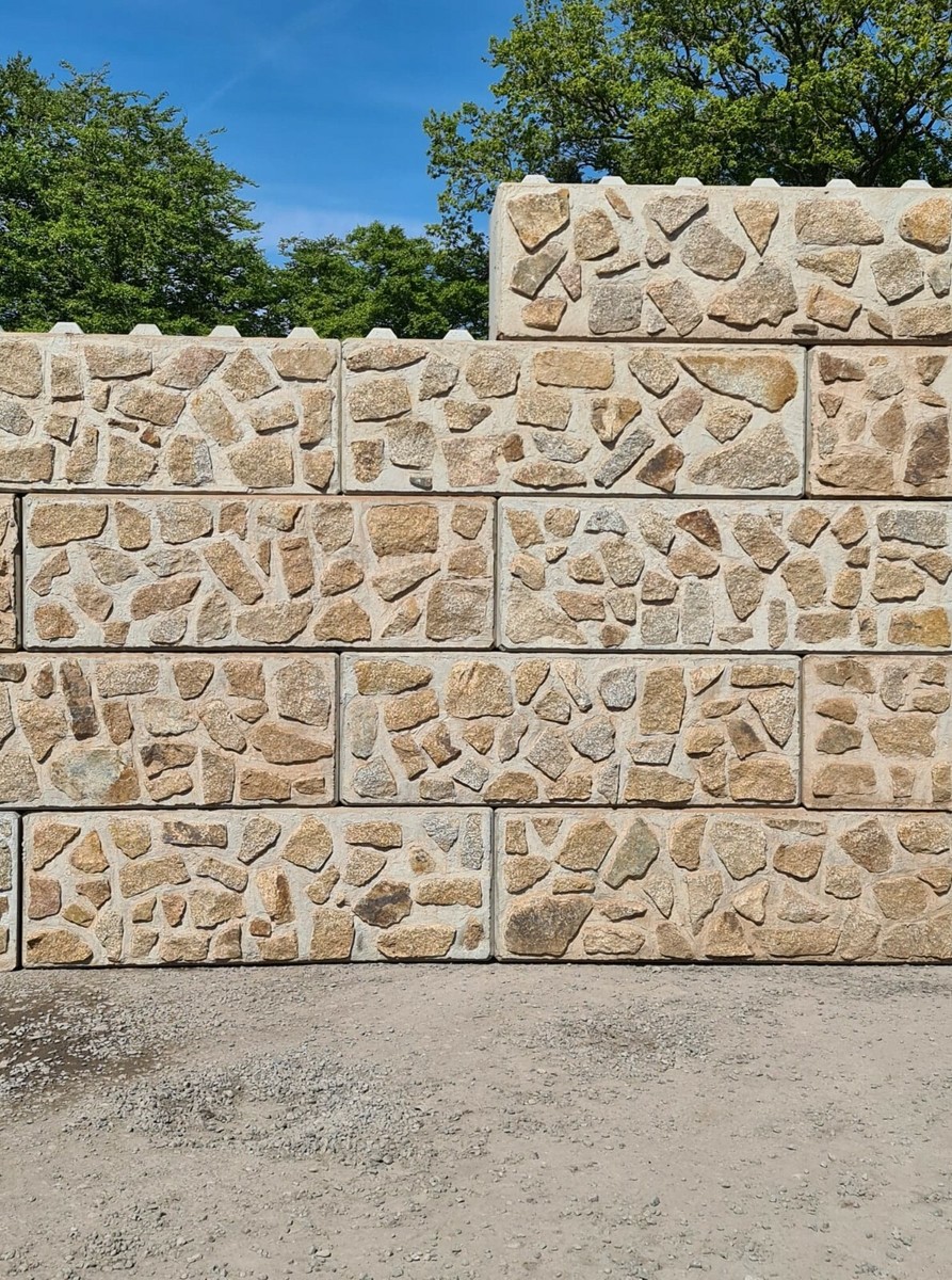 Stone Face Cinder Blocks Premium Precast Concrete Items Acton