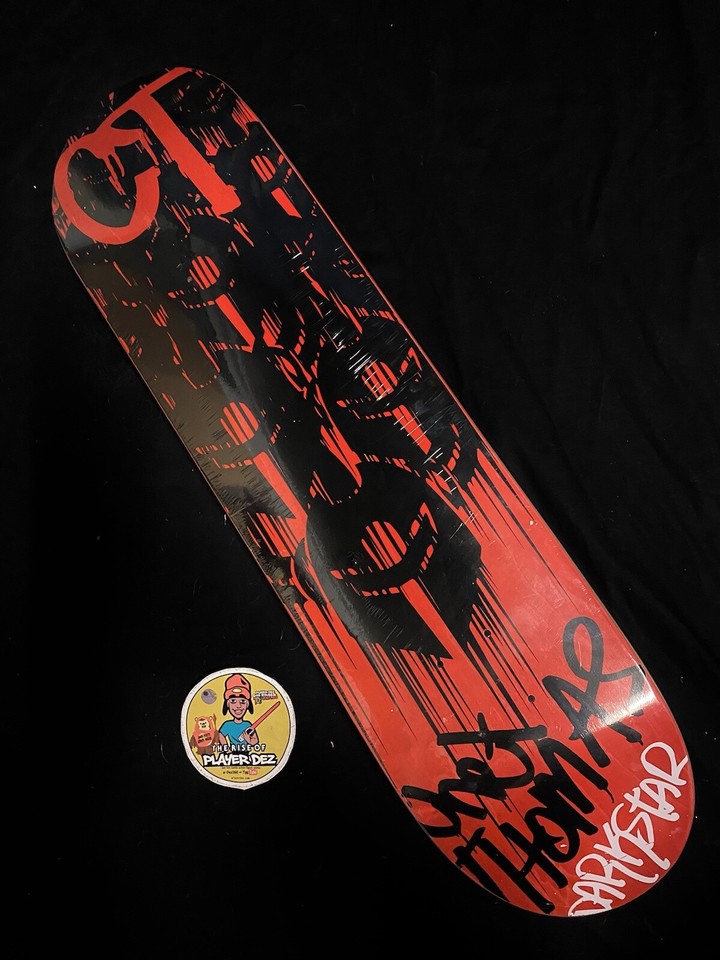 RARE Darkstar Chet Thomas Red Warrior Graffiti Pro Model Skateboard ...