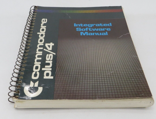 COMMODORE PLUS/4 INTEGRATED SOFTWARE MANUAL vintage 1984 computer book ...