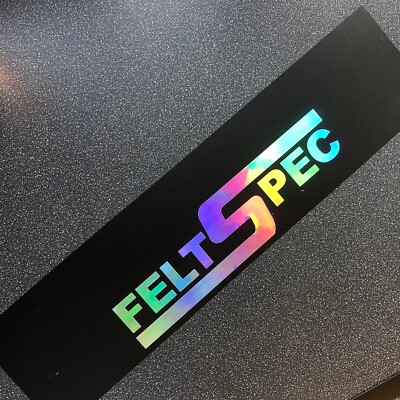 FELT SPEC SUNSTRIP Matte Black / Oil Slick Chrome - Fit Any Car | eBay UK