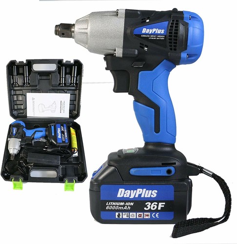 1/2" 20V Cordless Impact Wrench High Torque Rattle Gun Electric rachet ...