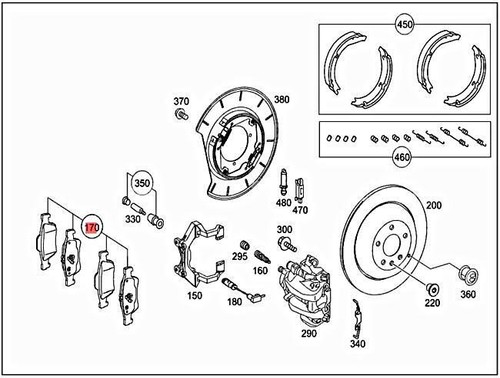 Genuine MERCEDES X164 GL-CLASS X164 Ts brake pad 1644201520 | eBay