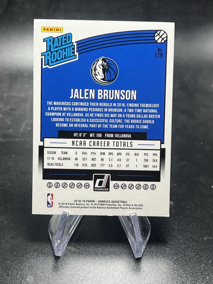 2018-19 Panini Donruss - Rated Rookies Jalen Brunson #179 (RC) | eBay