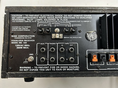 Vintage BOSE 550 AM/FM Stereo Receiver | eBay