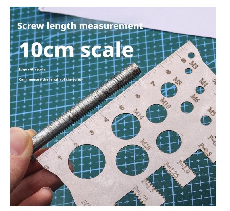 NEW Screw Thread Pitch Gauge Ruler Bolt Size Gauge for Measuring Bolt ...