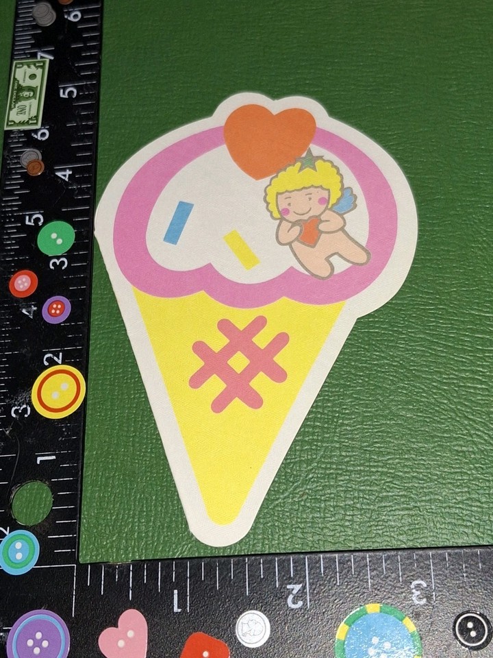 Vintage Greetings Card 1 angel Ice Cream Cone ,blank Inside Amorn | eBay