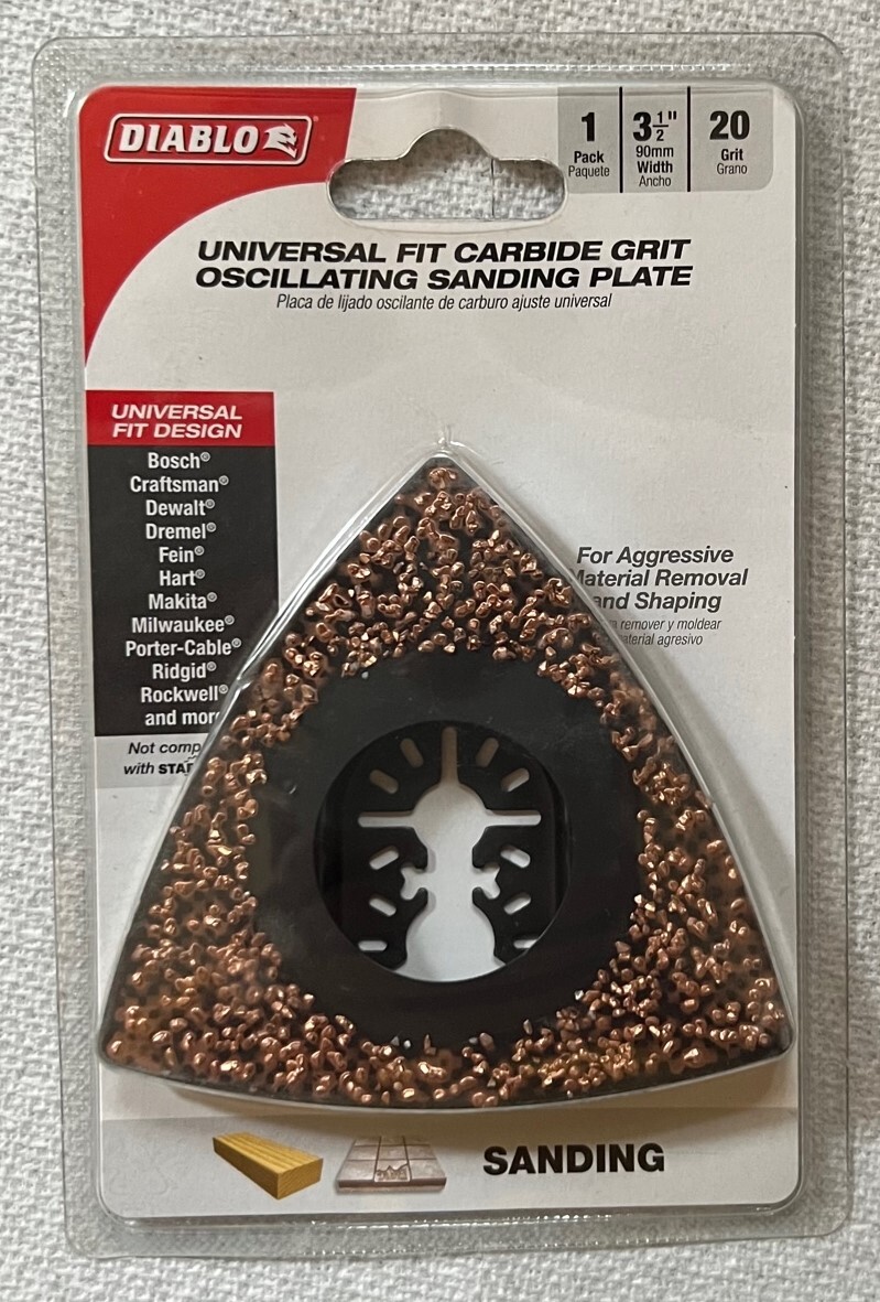 Diablo Universal Fit Carbide 20 Grit 3 1/2" Oscillating Sanding Plate ...