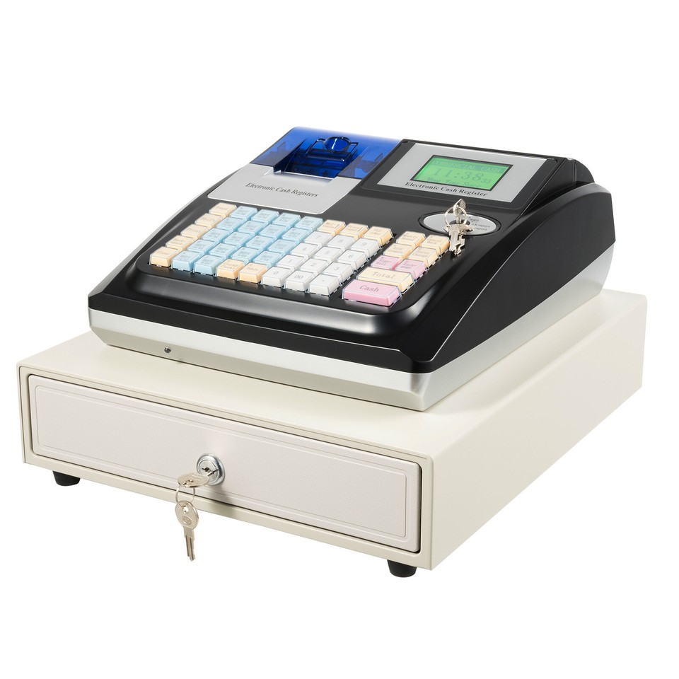 Electronic POS System Cash Register LED Display For Retail W/ Drawer 48 ...