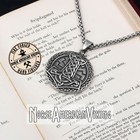 Viking Mjolnir Sowilo Rune Medallion Stainless Steel Pendant Necklace ...