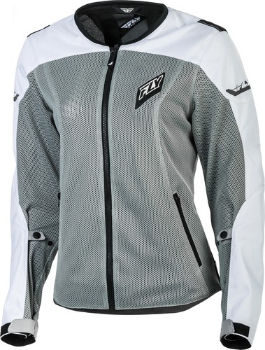 FLY Racing - #6179 477-8047~1 - WOMEN'S FLUX AIR MESH JACKET WHITE/GREY ...