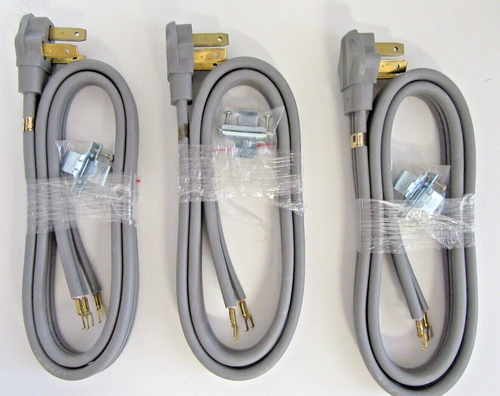 3 PACK SouthWire 5 ft. 3-Wire Prong Range Stove Cord Gray 50 Amp 240 V ...
