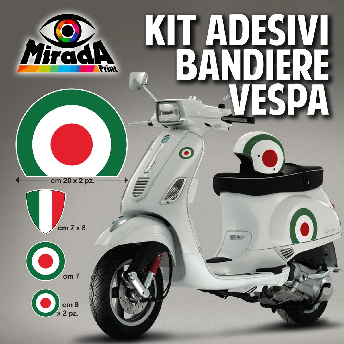 Vespa Italy Flag