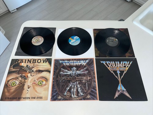 3 LP Metal Lot : Triumph Allied Forces Thunder 7 Rainbow Straight ...
