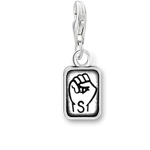 Sign Language Charm Pendant for Bracelets or Necklaces "S" | eBay
