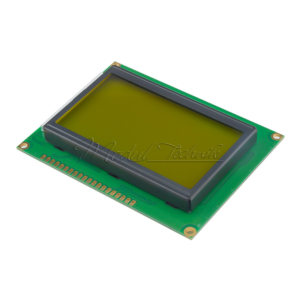 5V 12864 LCD Display Module 128x64 Dots Graphic Matrix Yellow green ...