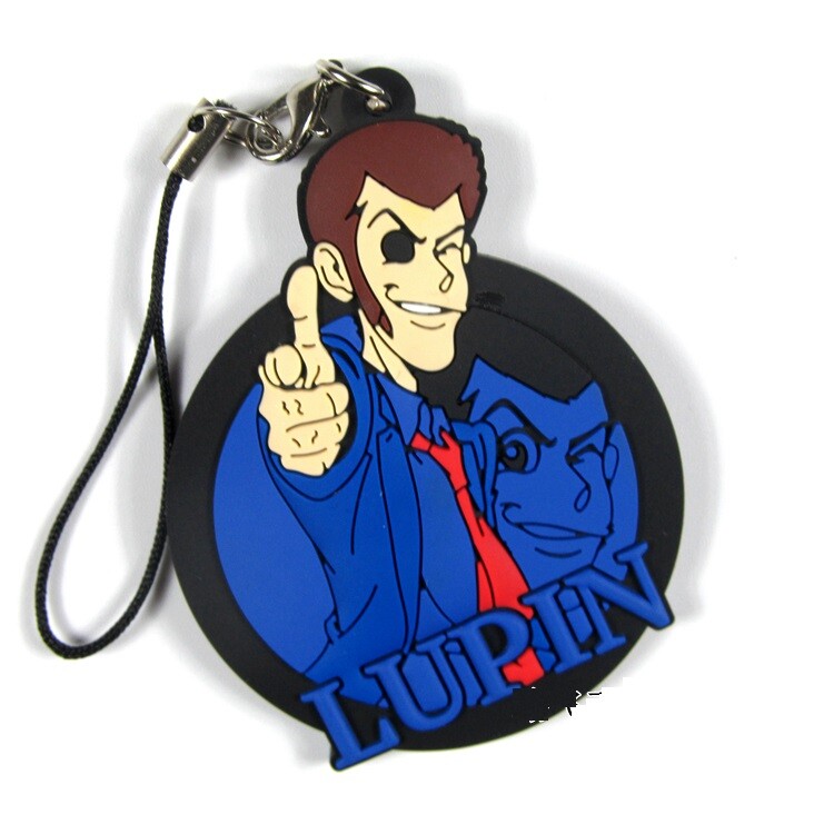 Lupin III Lupin the 3rd Rubber Strap Charm Keychain Goemon Fujiko ...