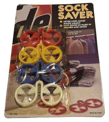 Vintage Tide Sock Savers Multi-Colored Set of (12) Brand New Old Stock ...