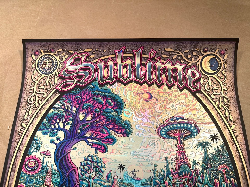 🛶 Sublime EMEK FOIL Poster #/162 Redondo Beach 2025 5/3 Beachlife Skunk Records | eBay
