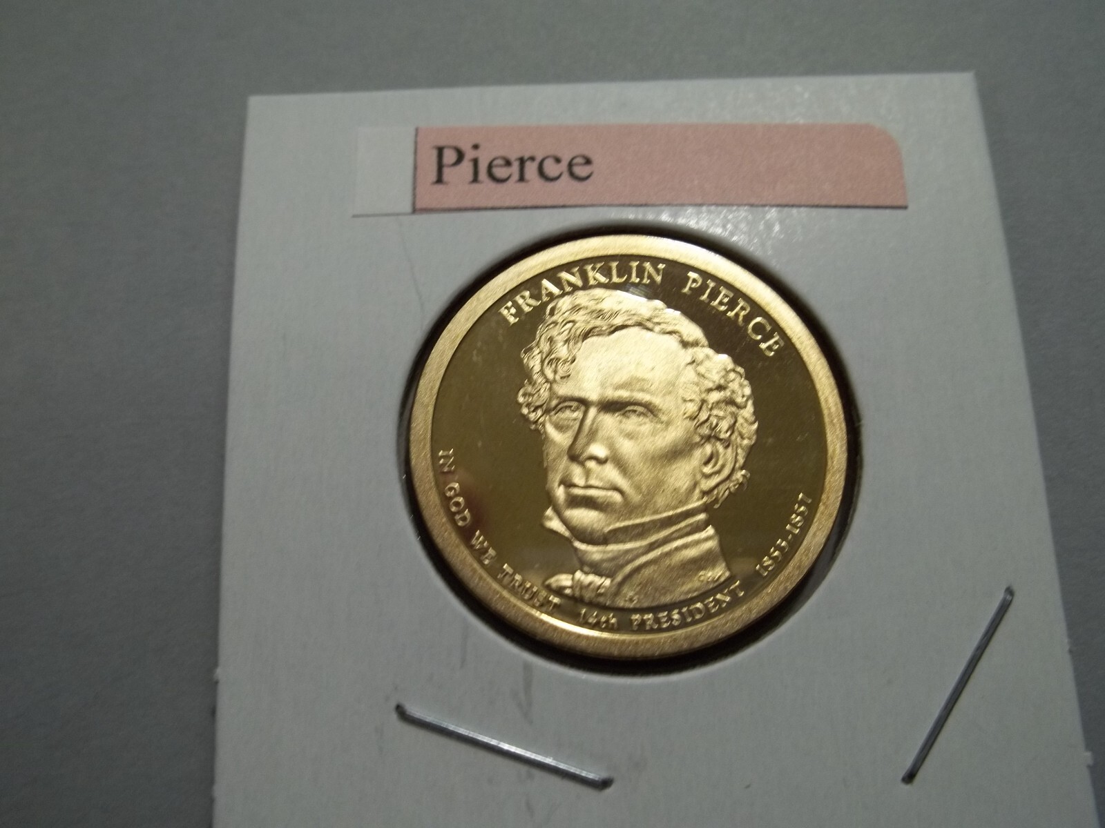 "S" Proof Franklin Pierce Presidential Dollar Coin from Proof set (PP43 ...