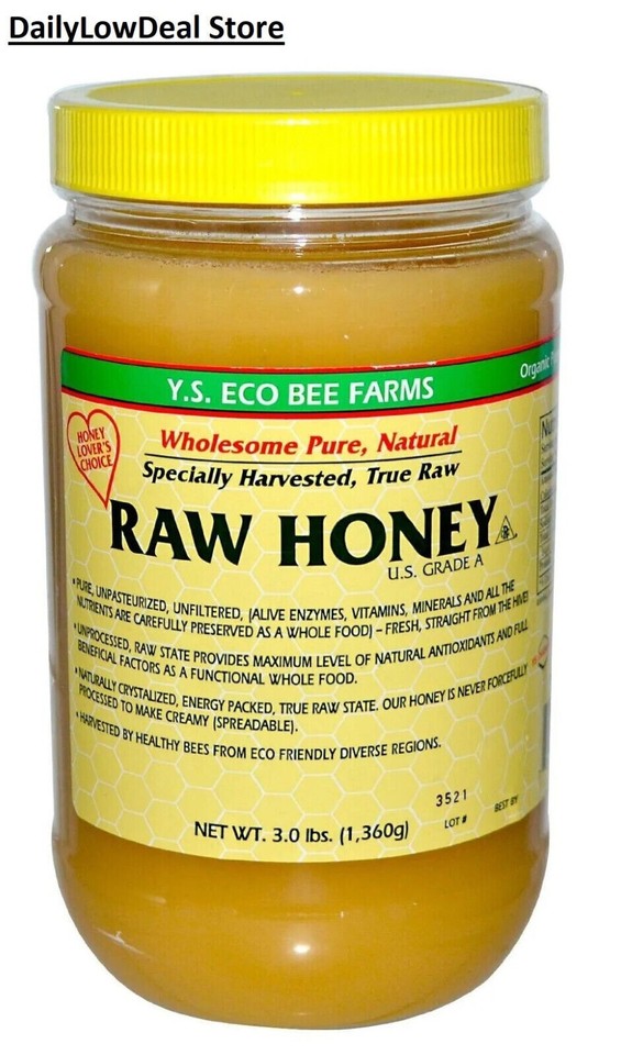 YS Eco Bee Farms RAW HONEY - Raw, Unfiltered, Unpasteurized Kosher 48 ...