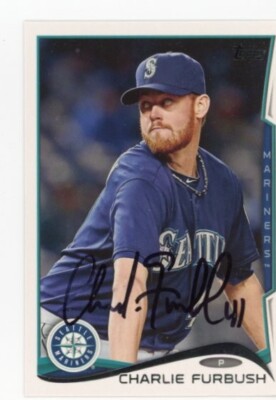 SIGNED BASEBALL CARD AUTO TOPPS 2014 SEATTLE MARINERS CHARLIE FURBUSH # ...
