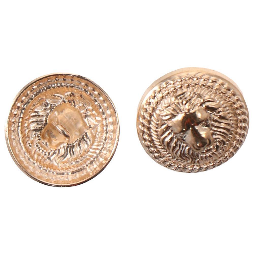 Bronze Lion Button Copper Skin Metal Buttons Retro Button Jeans Buttons ...