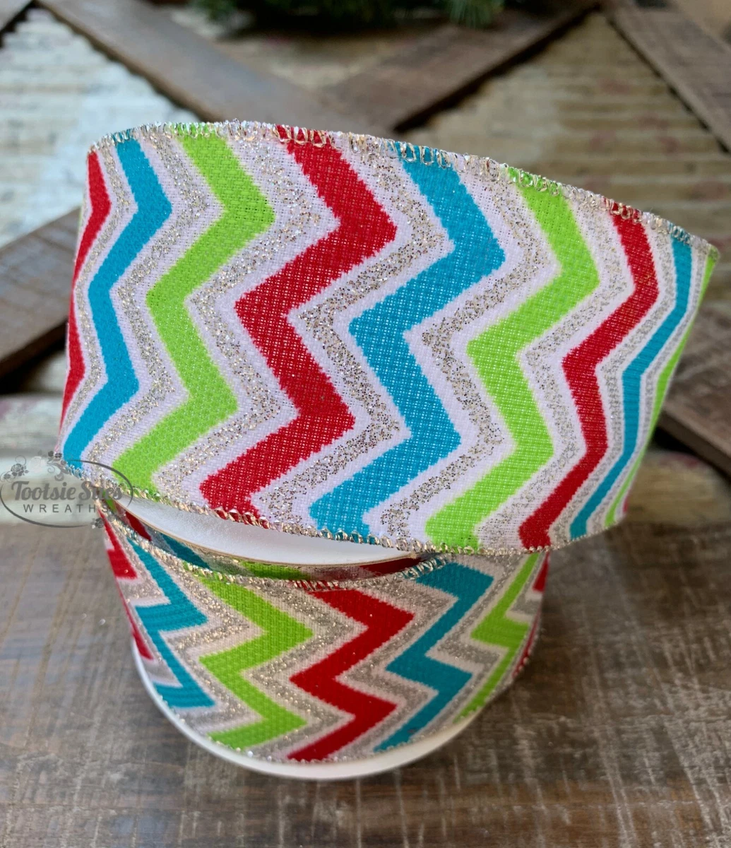 Green Glitter Chevron