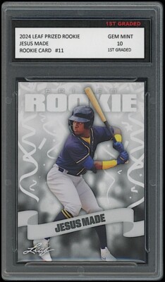 Jesus Made 2024 Leaf Prized 1st Graded 10 Rookie Card RC #11 Milwaukee ...