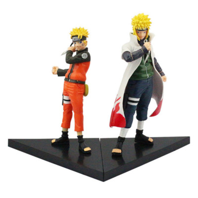 2x NARUTO ANIME JAPANESE MANGA 3D PLASTIC FIGURES 15cm UZUMAKI ...